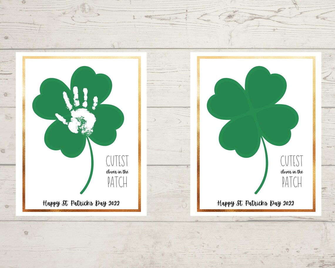 St. Patrick’s Day Handprint Art-cutest Clover in the Patch - Etsy