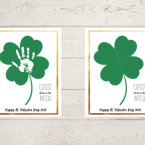 St. Patricks Day Handprint Art-cutest Clover in the Patch - Etsy