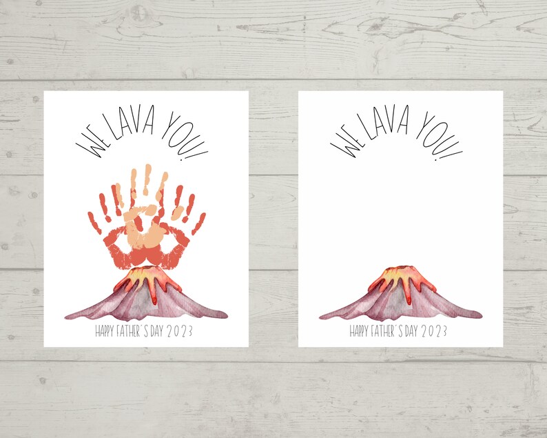 Father’s Day Handprint Art Printable-we Lava You - Etsy