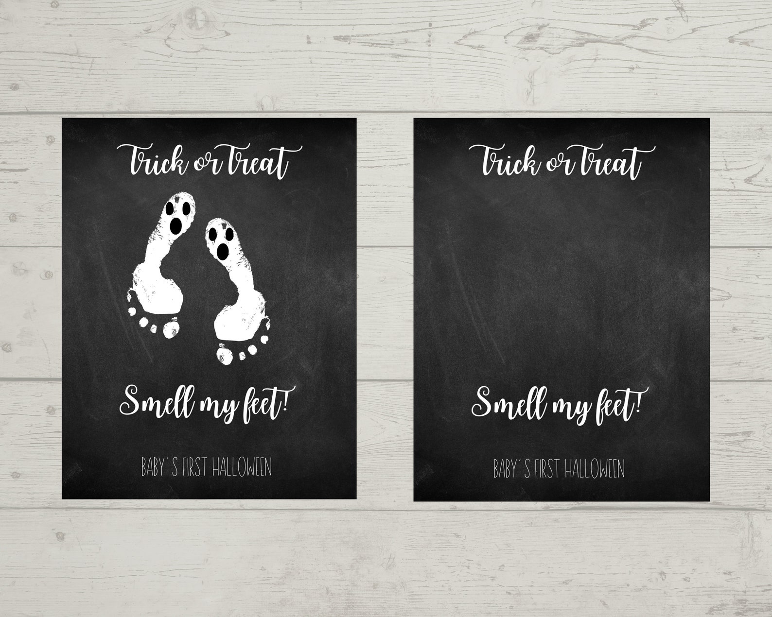 Baby’s First Halloween Footprint Art/trick or Treat Smell My Feet ...