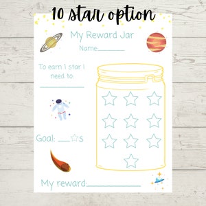 Reward Chart: Space Theme - Etsy