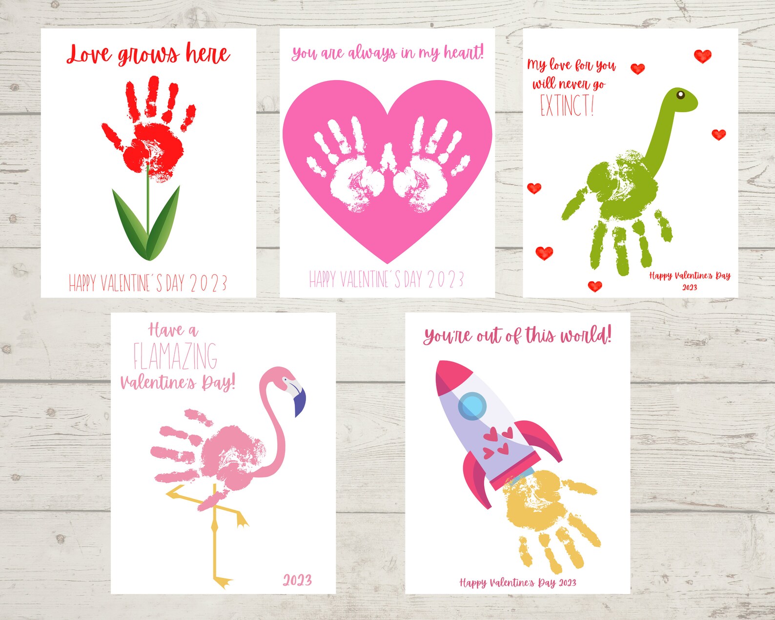 Valentines Day Handprint Art Bundle-valentines Day Craft for - Etsy UK
