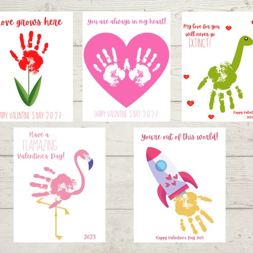 Printable Handprint Art for Kids Valentine Preschool - Etsy