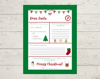 Digital Letters to Santa Printable Christmas Mail Home for - Etsy