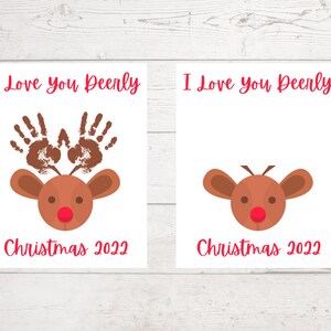 Christmas Handprint & Footprint Art Printable Bundle/christmas - Etsy
