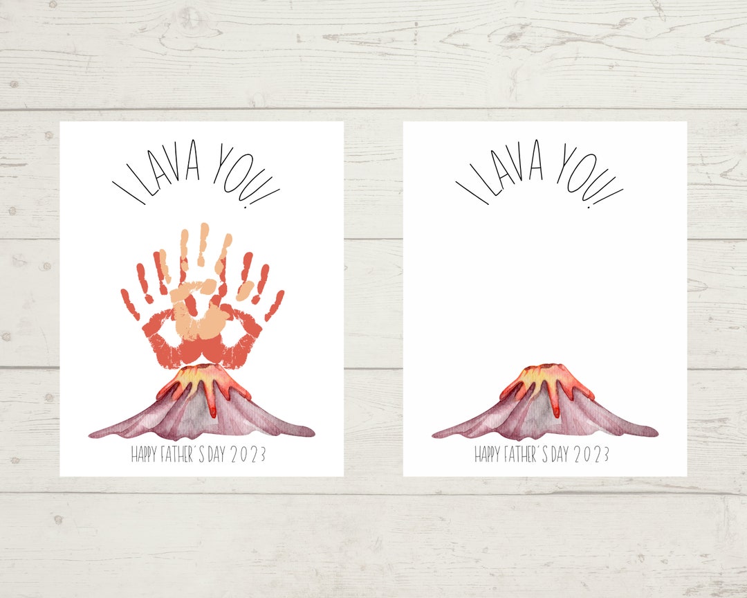 Father’s Day Handprint Art Printable- I Lava You - Etsy