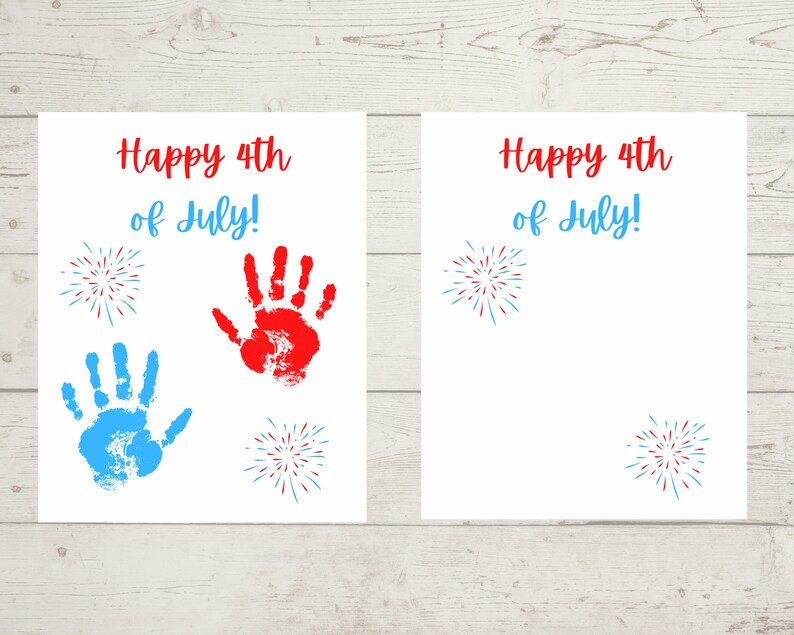 4th of July Handprint Art Printable Bundle - Etsy