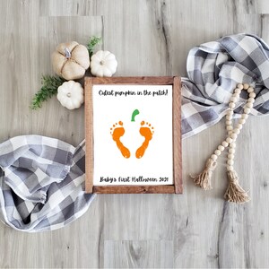 Babys First Halloween Handprint/footprint Art - Etsy