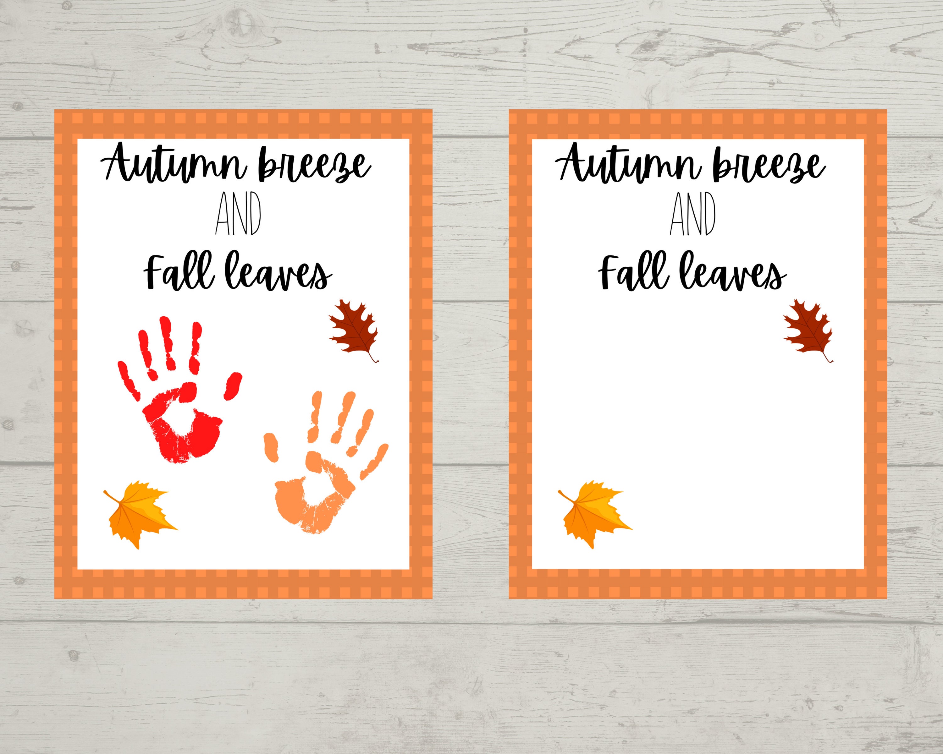 Fall Handprint Art Printable - Etsy