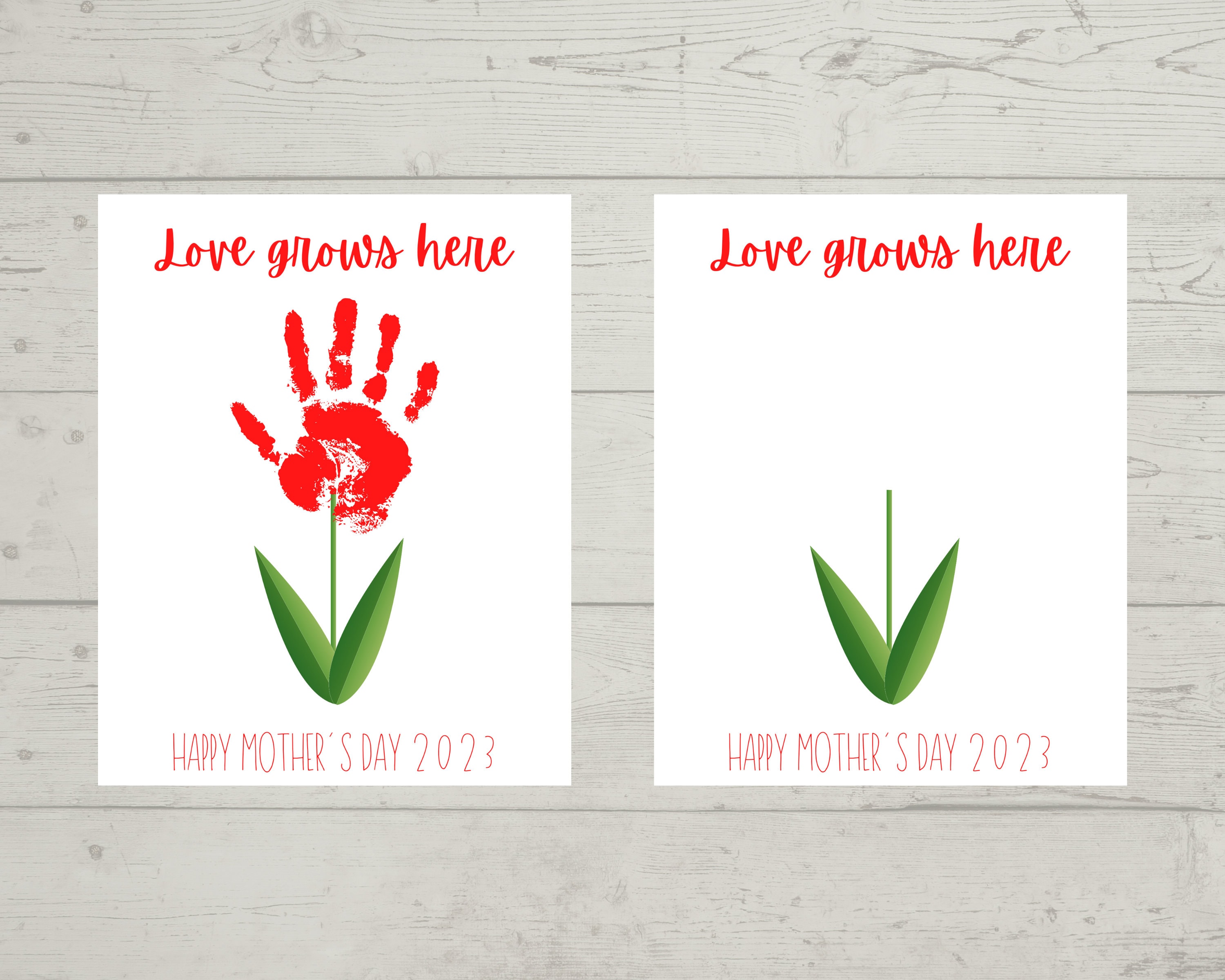 Mothers Day Handprint Art Bundle - Etsy