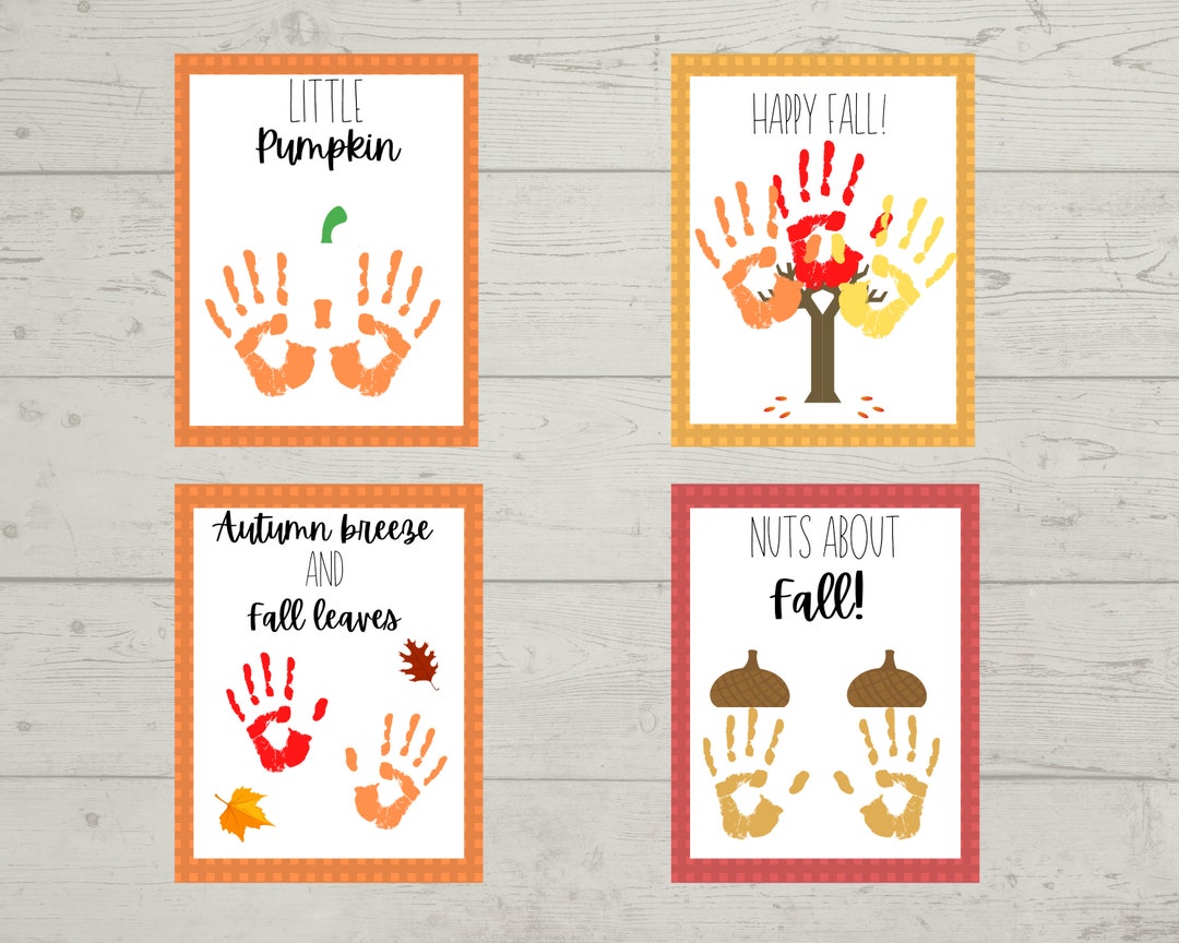 Fall Handprint Art Printable - Etsy