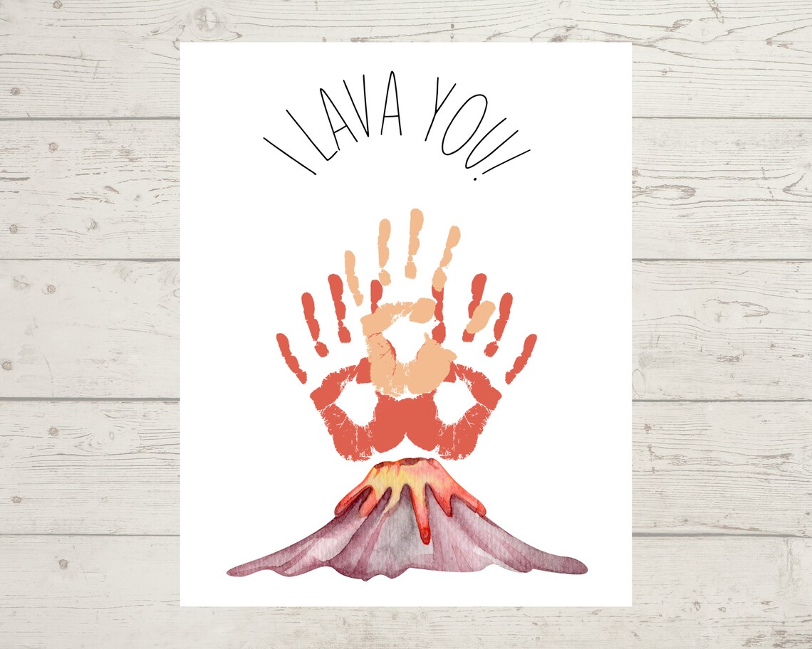 I Lava You Handprint Art - Etsy