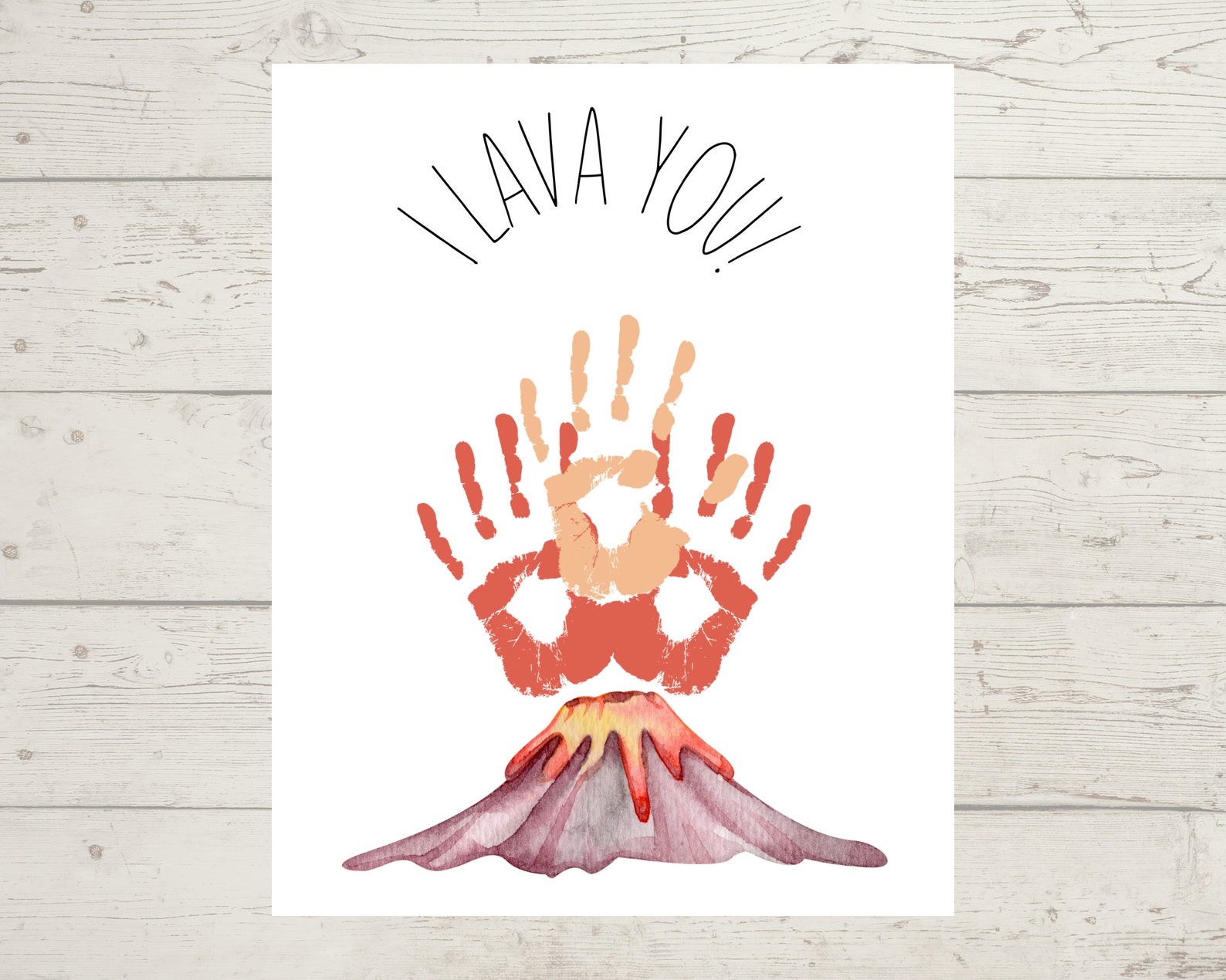 I Lava You Handprint Art - Etsy