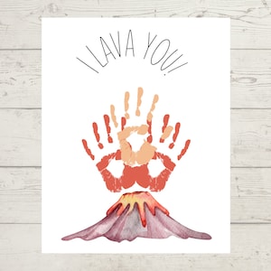I Lava You Handprint Art - Etsy