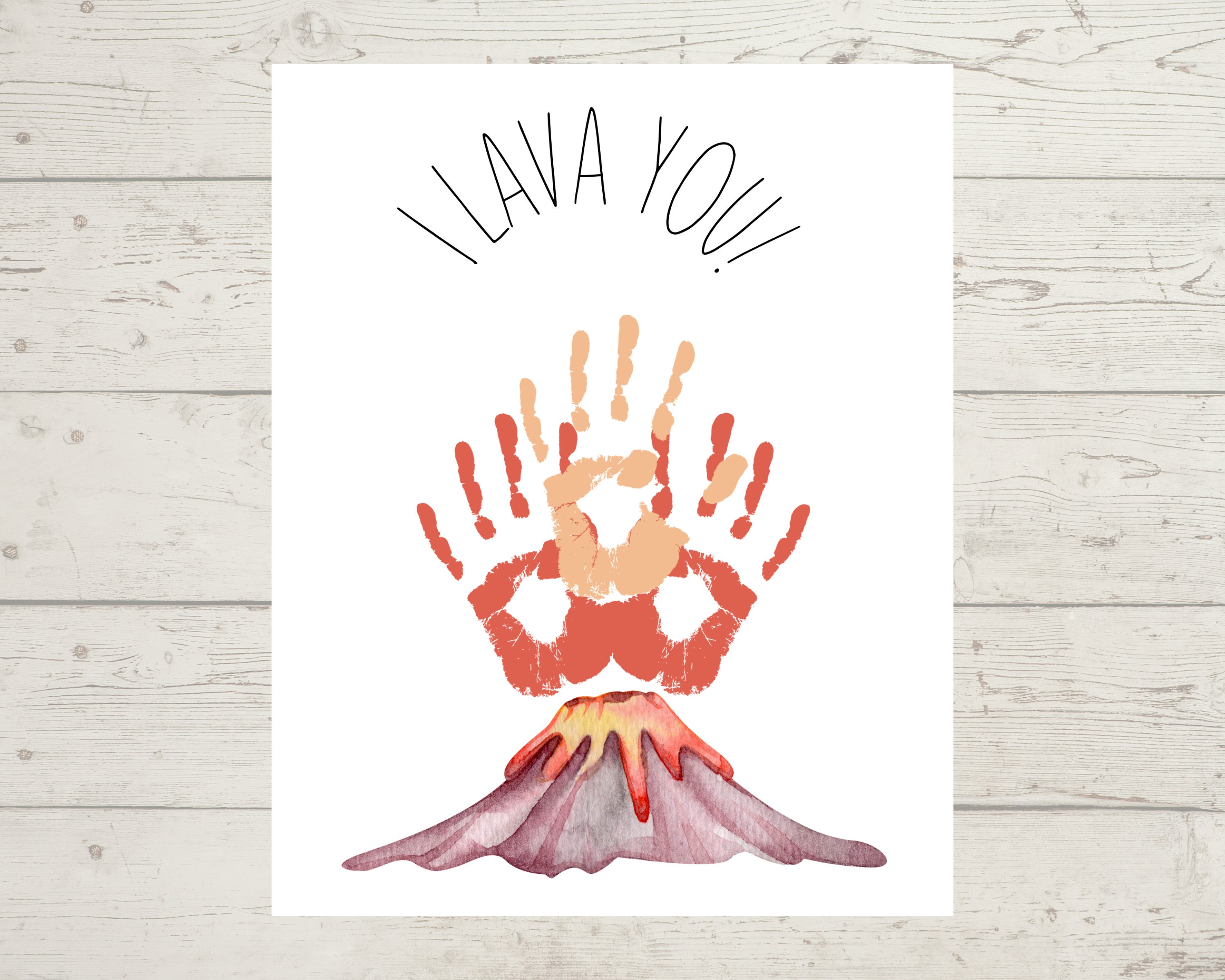I Lava You Handprint Art - Etsy