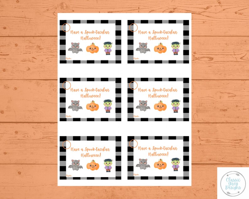Halloween Gift Tag Printable | Etsy