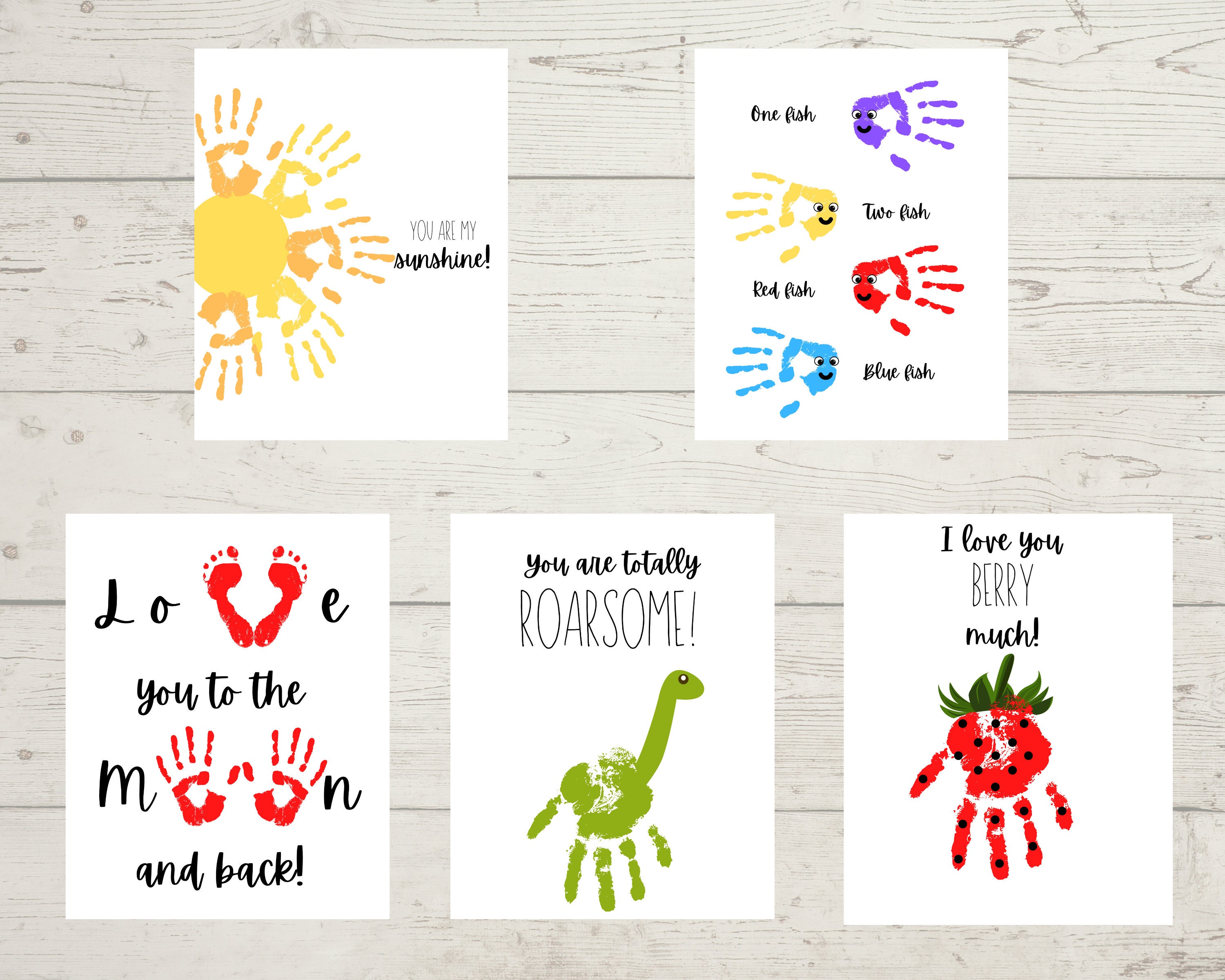 Kids Handprint Art Printable Bundle - Etsy Canada