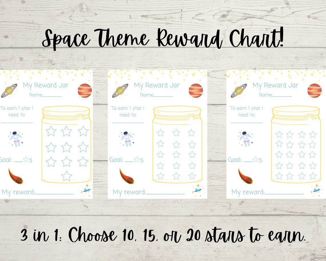 Reward Chart: Space Theme | Etsy