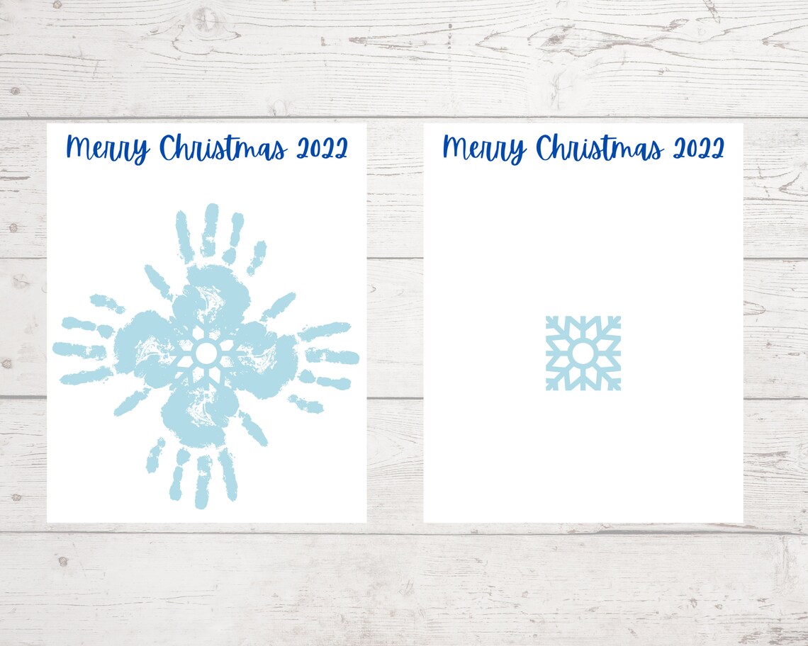Christmas Handprint & Footprint Art Printable Bundle/christmas - Etsy