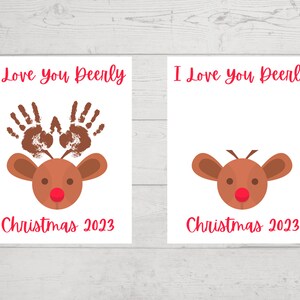 Christmas Handprint & Footprint Art Printable Bundle/christmas Art ...