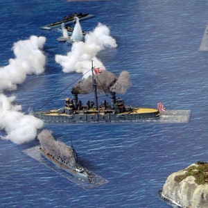 NAVAL BATTLE Mat Ocean Deep Water Sea Wargaming Mat for Historical ...