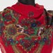 Red Kurdish Scarf: Floral Ethnic Headscarf, Lightweight Shawl - Etsy