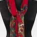 Red Kurdish Scarf: Floral Ethnic Headscarf, Lightweight Shawl - Etsy