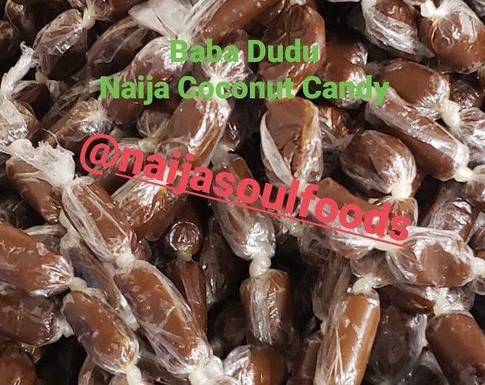 Nigerian Baba Dudu/coconut Candy/babadudu/12 Pieces - Etsy