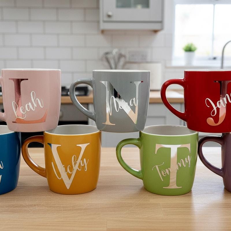 Initial Mug - Etsy UK