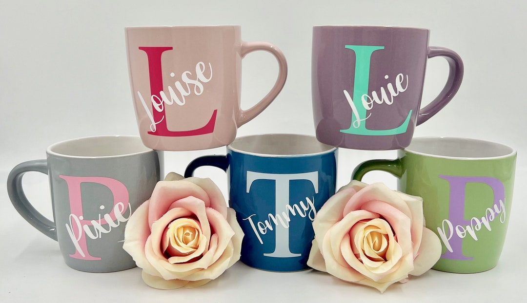 Personalised Mug | Initial and Name Mug | Custom Name | Personalised ...