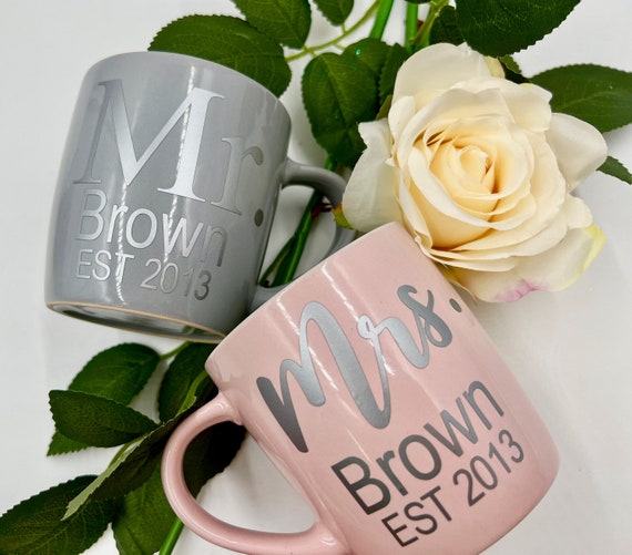 Personalised Mr and Mrs Mugs His and Her Mugs Couple Mugs - Etsy