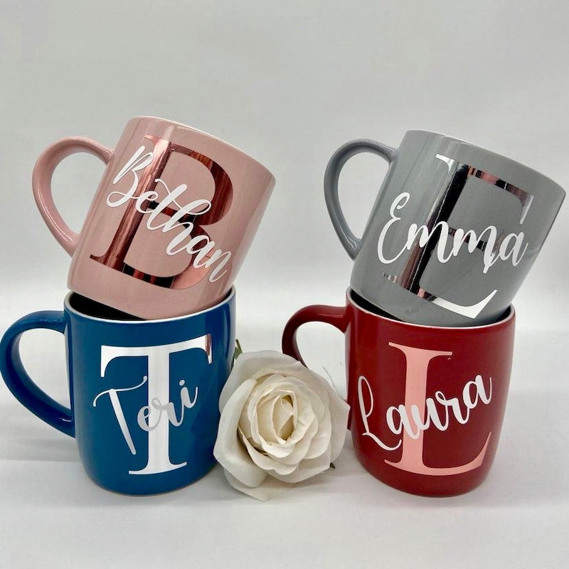 Initial Mugs - Etsy
