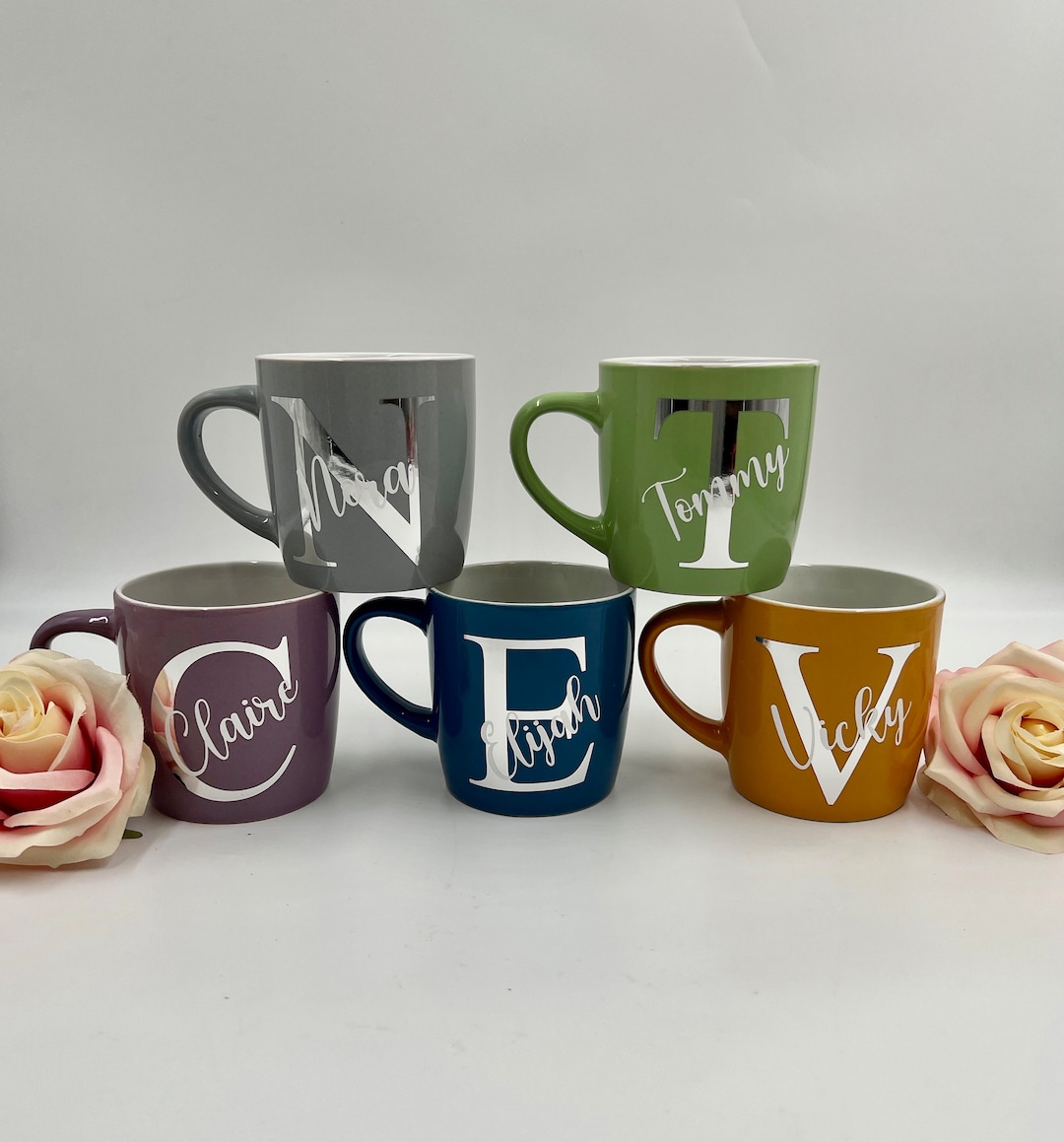 Personalised Mug | Initial and Name Mug | Custom Name | Personalised ...