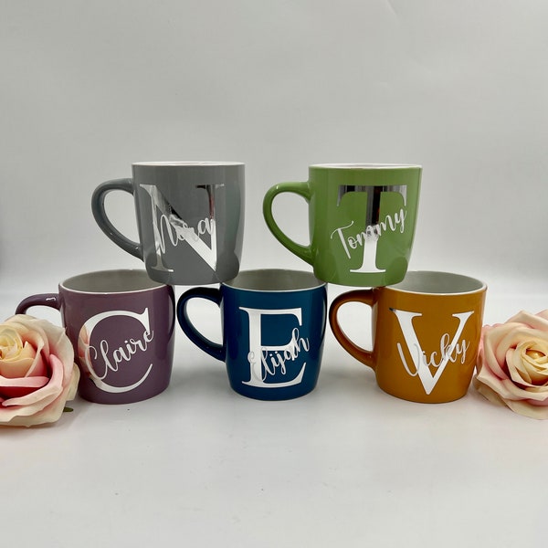 Initial Mugs - Etsy