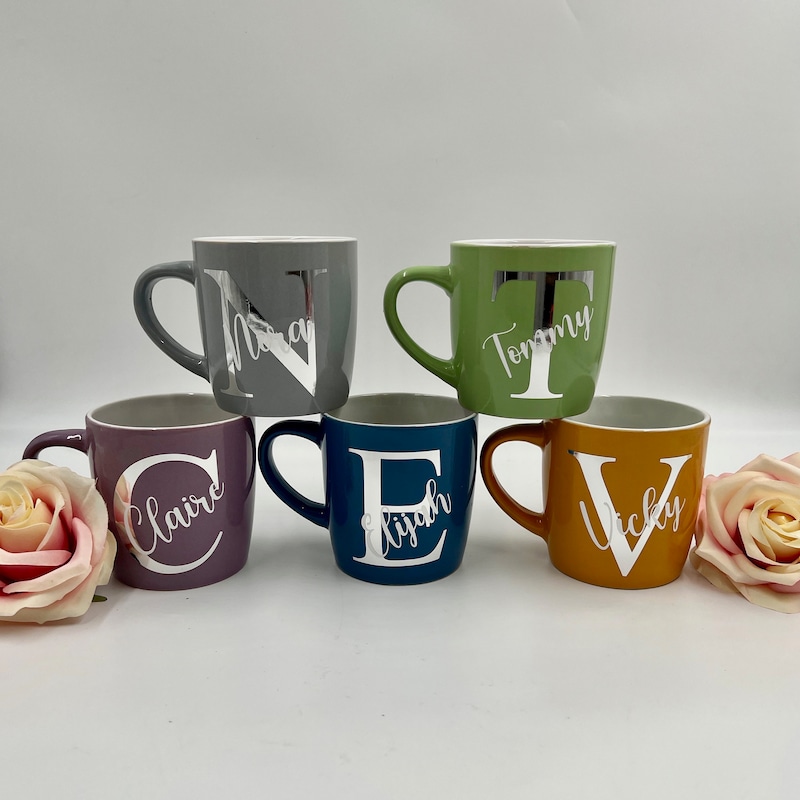 Initial Mugs - Etsy