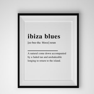 Personalized Ibiza Map Print | Custom Travel Wall Art (digital Option ...