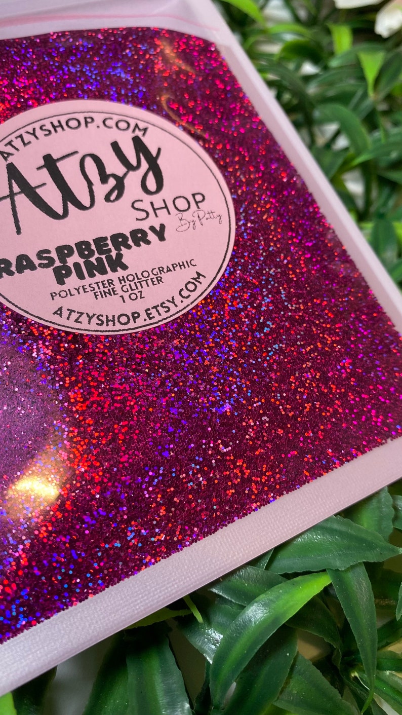 RASPBERRY PINK Holographic Fine Glitter. Holographic Polyester - Etsy