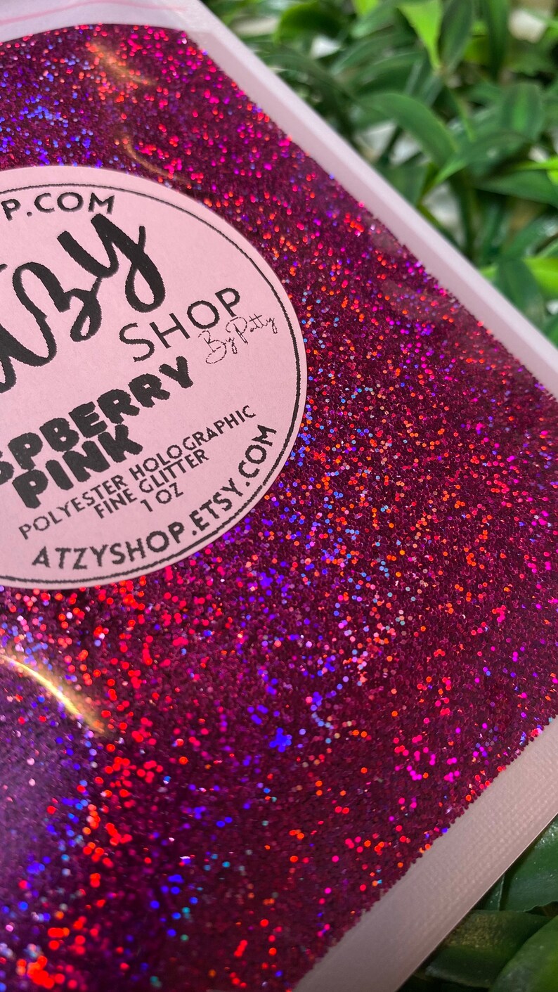 RASPBERRY PINK Holographic Fine Glitter. Holographic Polyester - Etsy