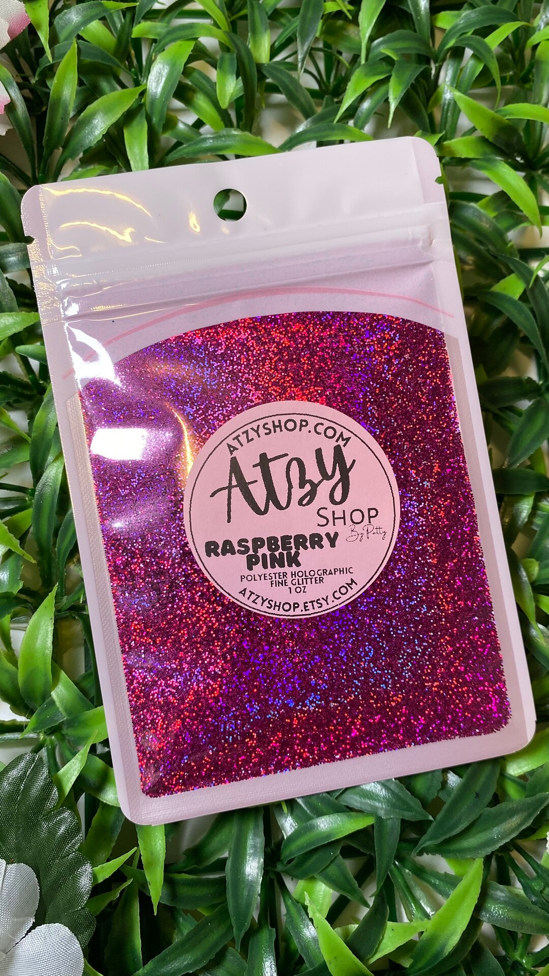 RASPBERRY PINK Holographic Fine Glitter. Holographic Polyester Glitter ...