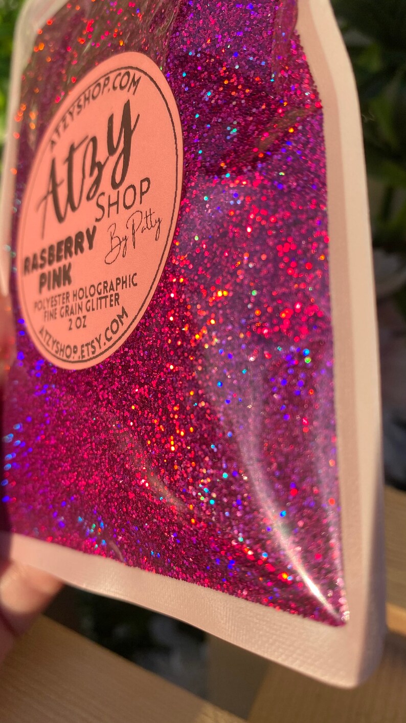 RASPBERRY PINK Holographic Fine Glitter. Holographic Polyester - Etsy