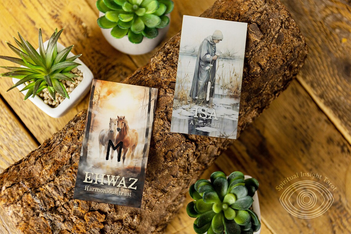 Instant Digital Download: Printable Rune Oracle Cards PDF With Cheat ...