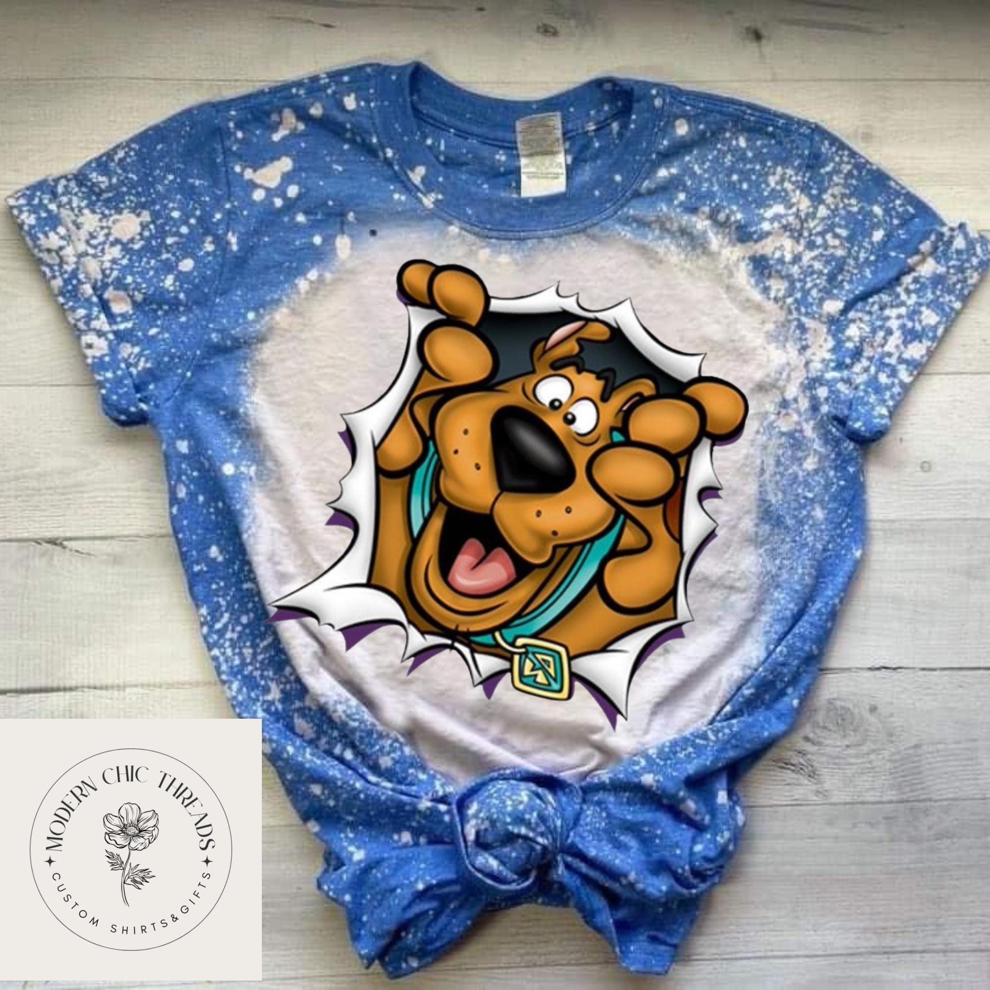 Scooby Doo 90's Millennial Cartoon Bleached Shirt Funny Shirt OOTD - Etsy