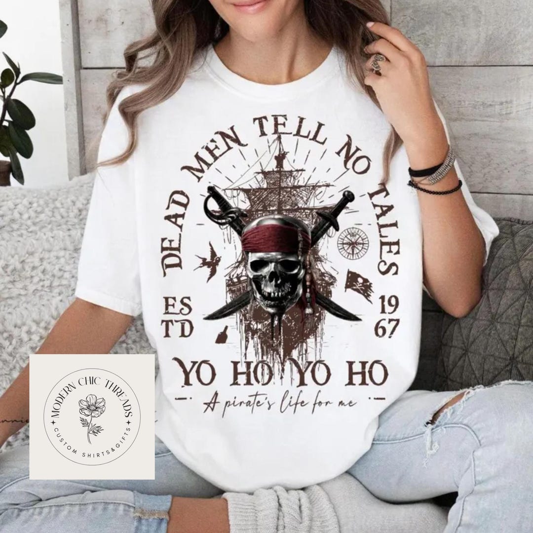 Pirates of the Caribbean Dead Men Tell No Tales Tshirt Disney Shirt ...