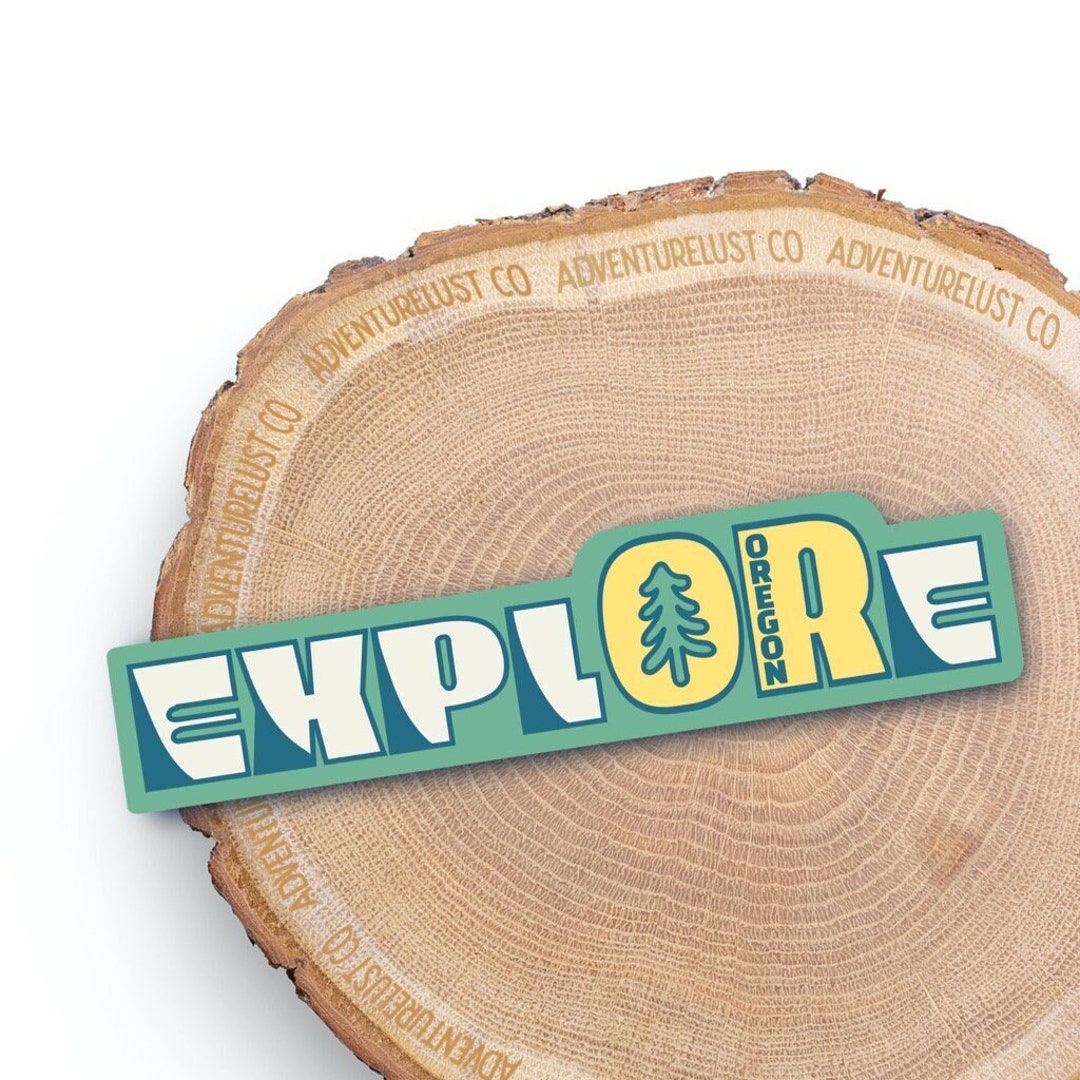 Explore Oregon State Sticker | Adventure Outdoors Vinyl Waterproof ...
