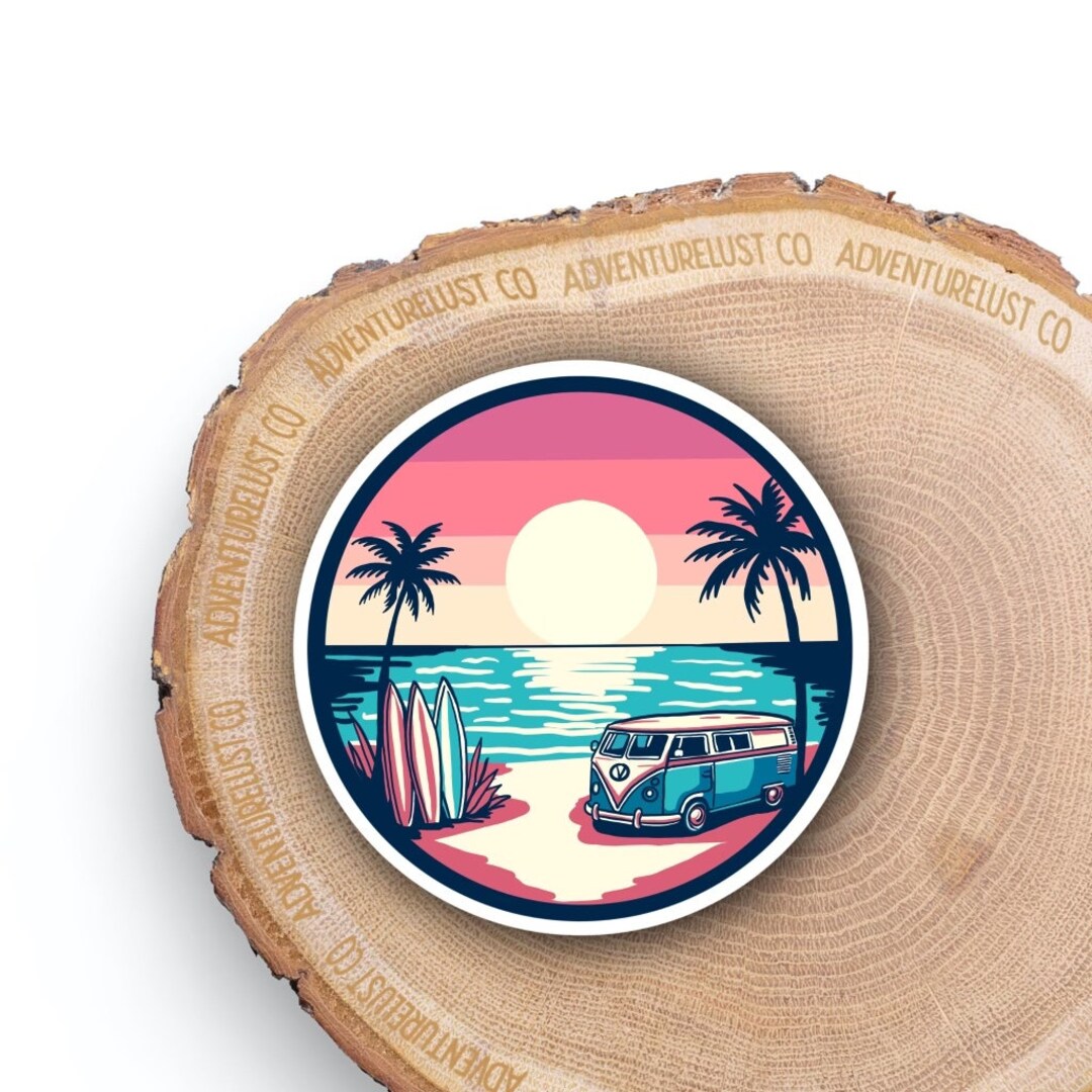 California State Beach Shore Van and Surf Boards With Palm Trees During ...