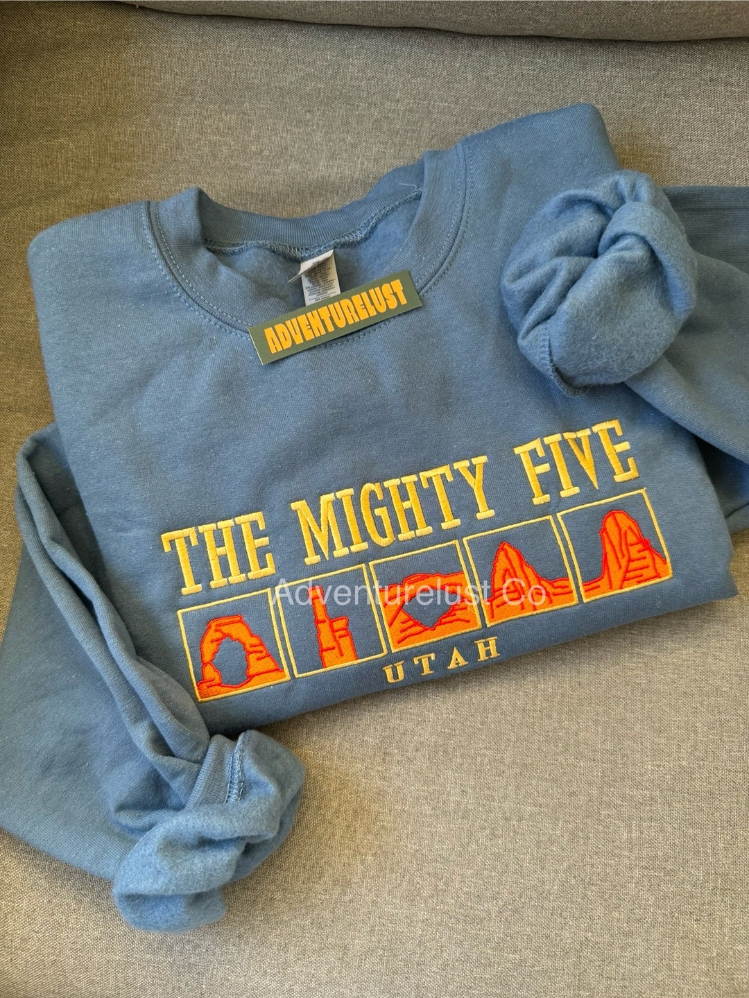 Embroidered the Mighty Five National Parks Crewneck | Utah State ...