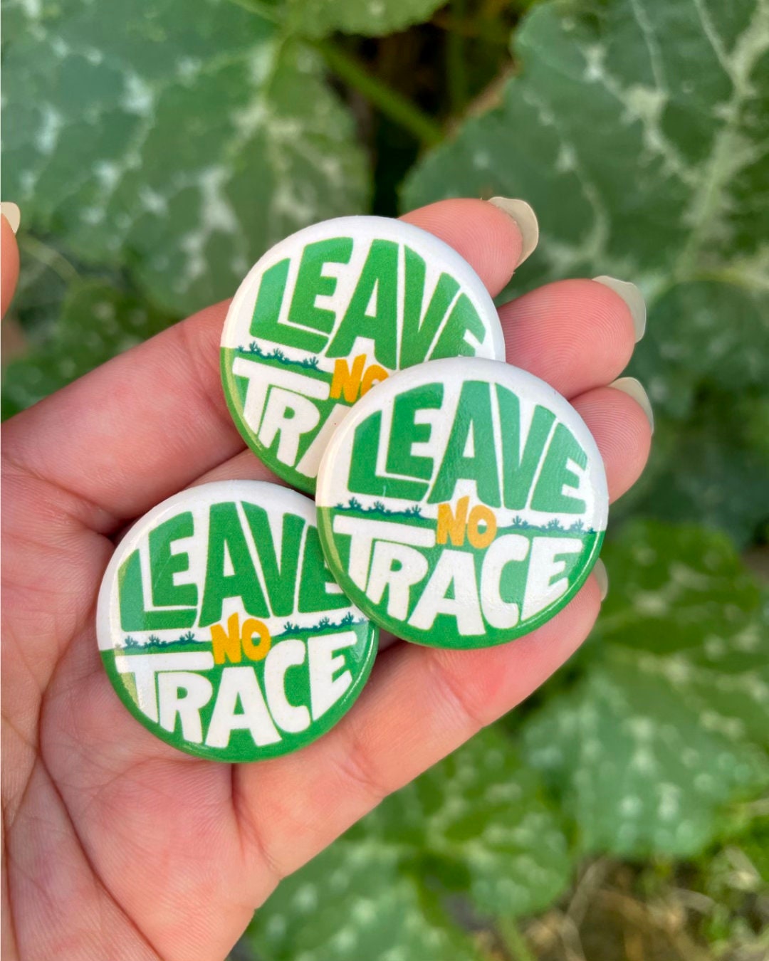Leave No Trace Button Pin for Backpacks | Adventure Responsibly Pinback ...