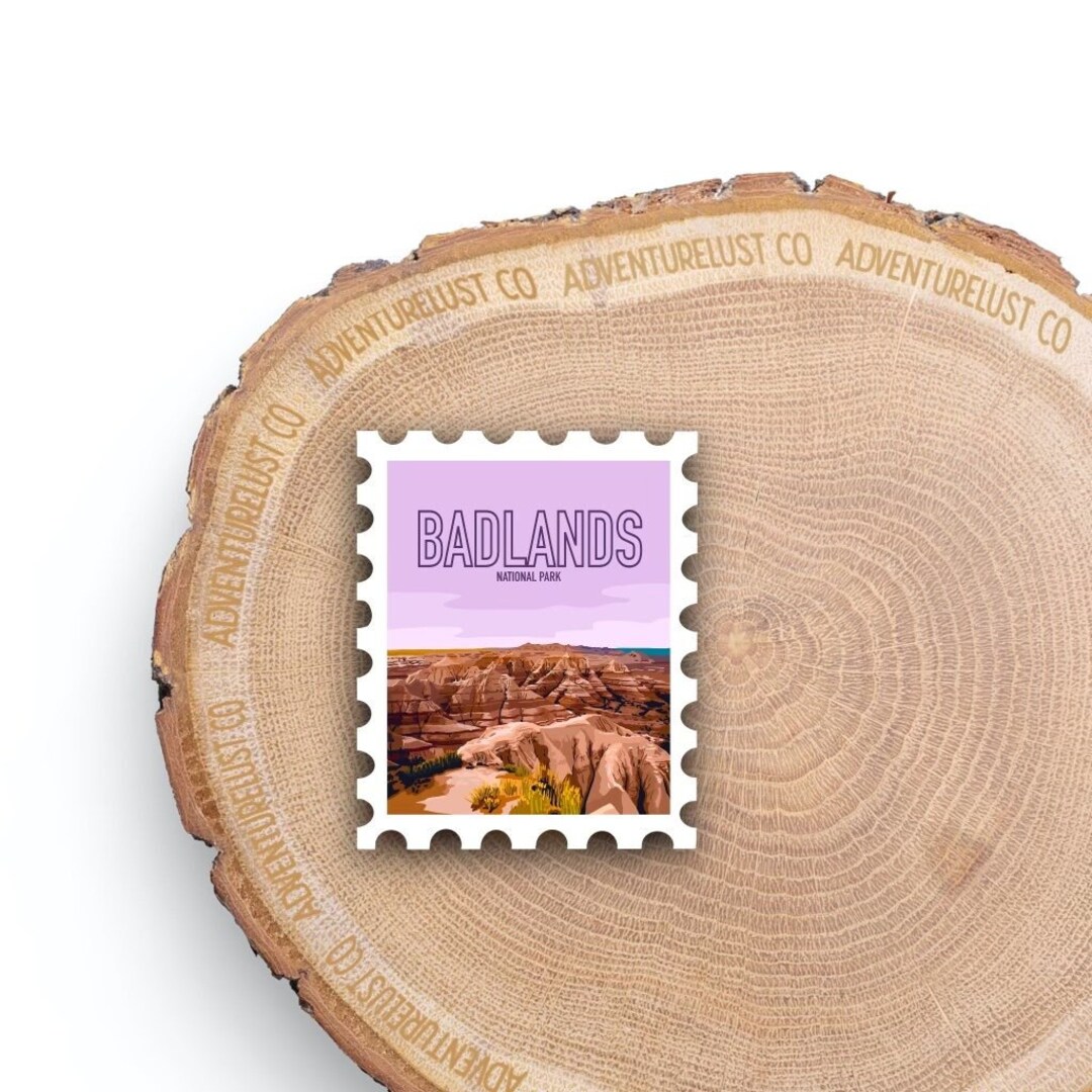 Badlands National Park Stamp Sticker | South Dakota Explore Hiking ...