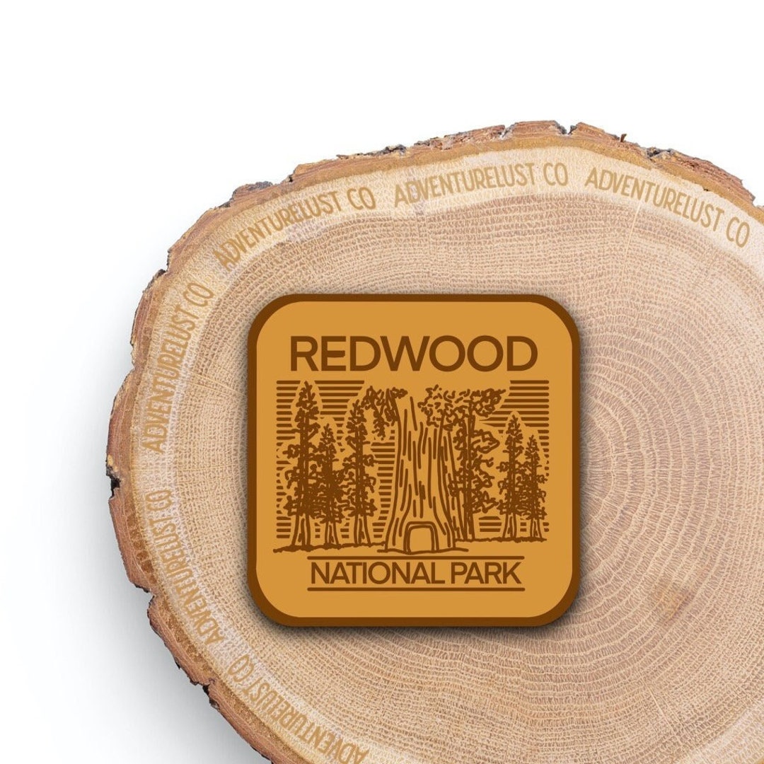 Redwood National Park California Stamp Sticker | Waterproof Matte Water ...