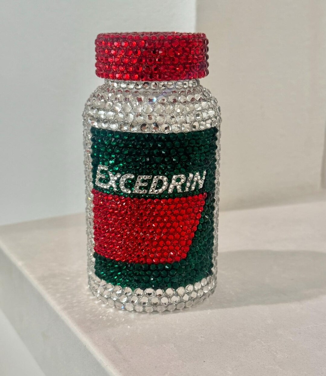 Rhinestoned Excedrin Bottle - Etsy